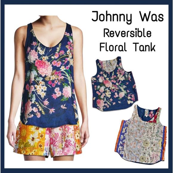 Johnny Was | Tops | Johnny Was Willowa Ayanna Floral Reversible Tank ...